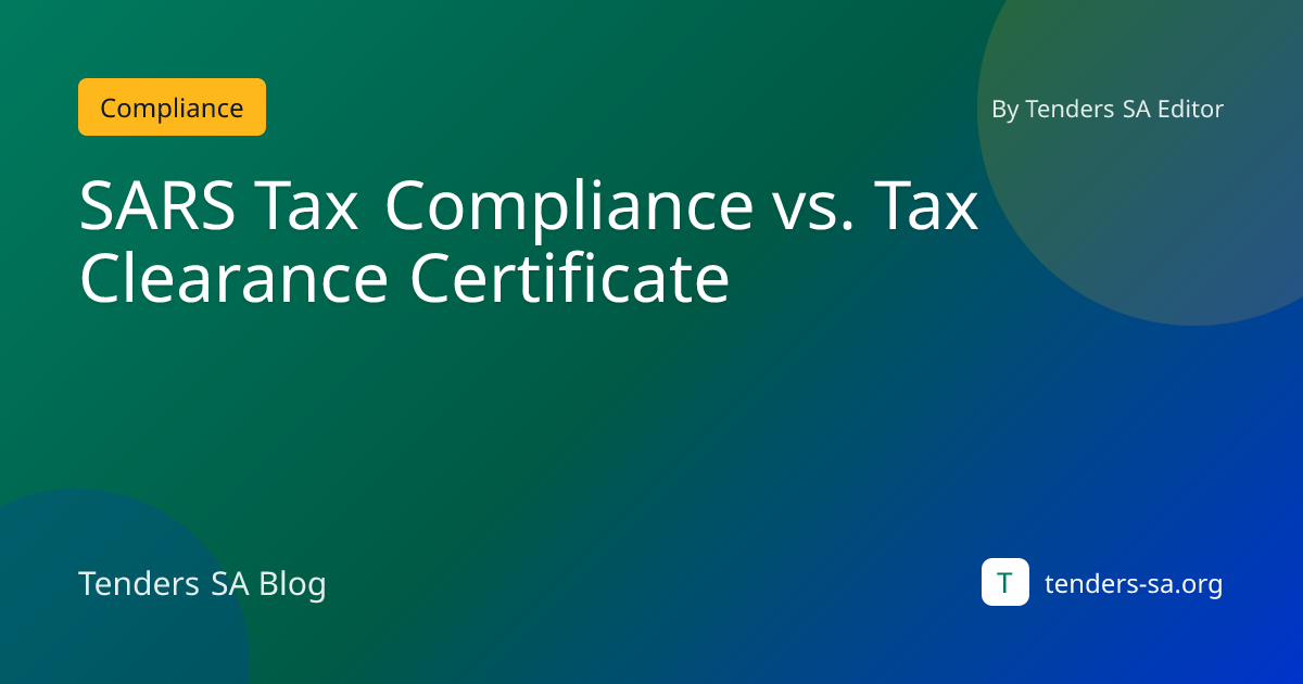 Tax Clearance Certificate vs TCS PIN: What Tenders Need