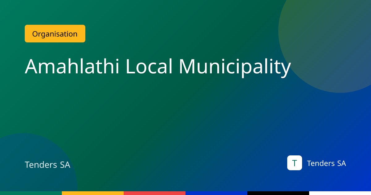 Amahlathi Local Municipality Tenders 2026 | Tenders SA